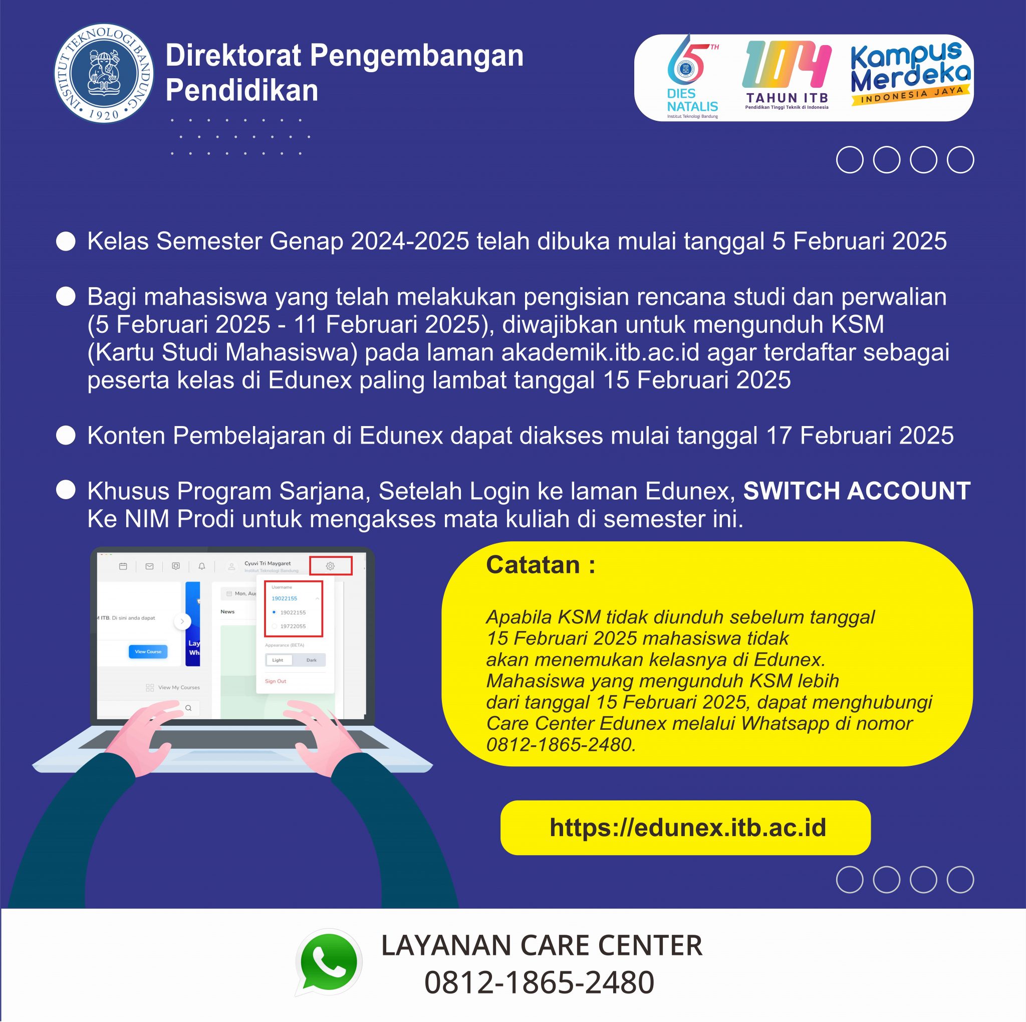 Panduan Akses Edunex Bagi Mahasiswa Semester II 2024/2025 – Direktorat ...